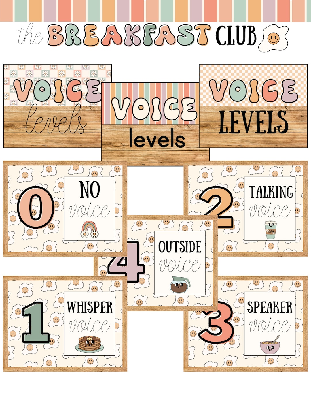 The Breakfast Club Voice Level Classroom Posters - Etsy