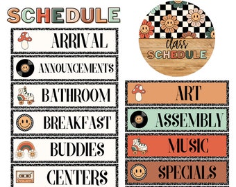 Groovy Vintage Complete Classroom Collection editable digital Download ...