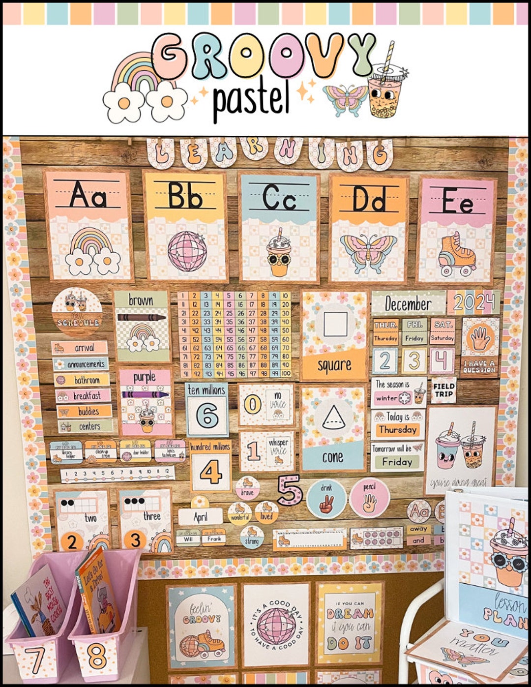 Groovy Pastel Complete Classroom Collection [editable] - Etsy