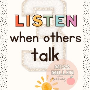 Retro Rainbow Class Rules Posters - Etsy