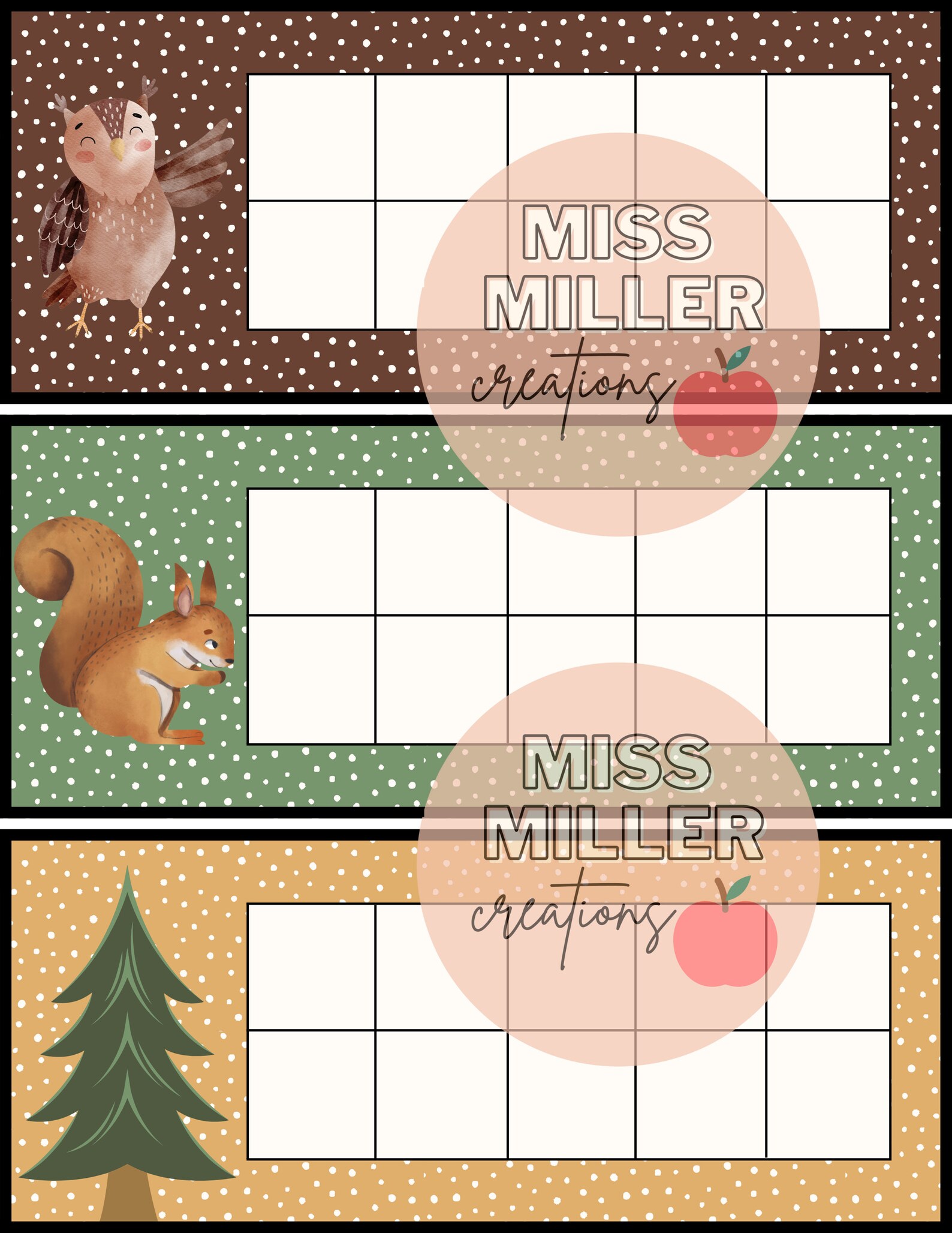 Woodland Classroom Math Displays - Etsy