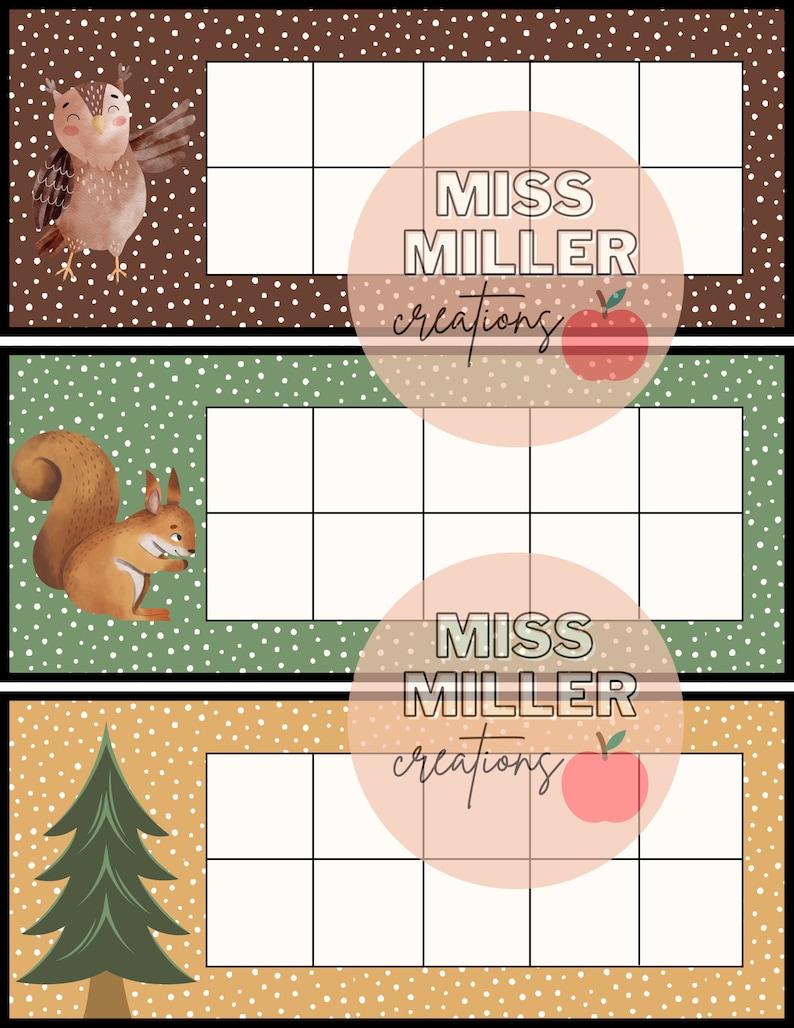 Woodland Classroom Math Displays - Etsy