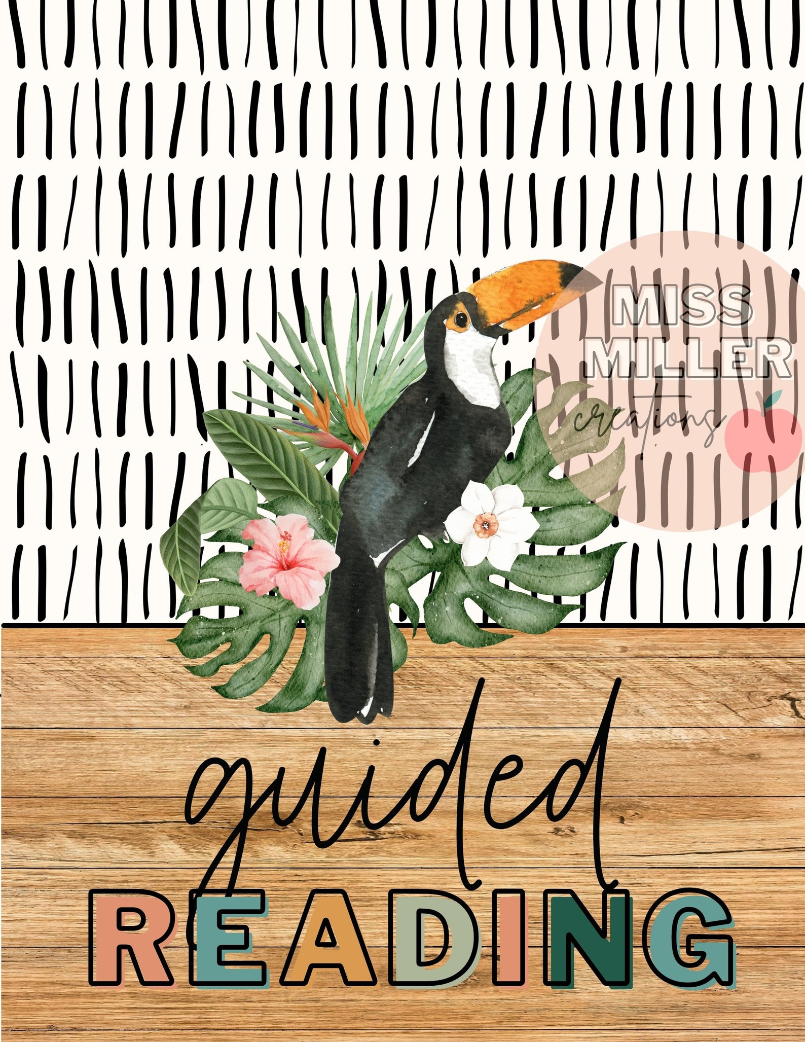 Boho Tropics Binder Covers editable - Etsy