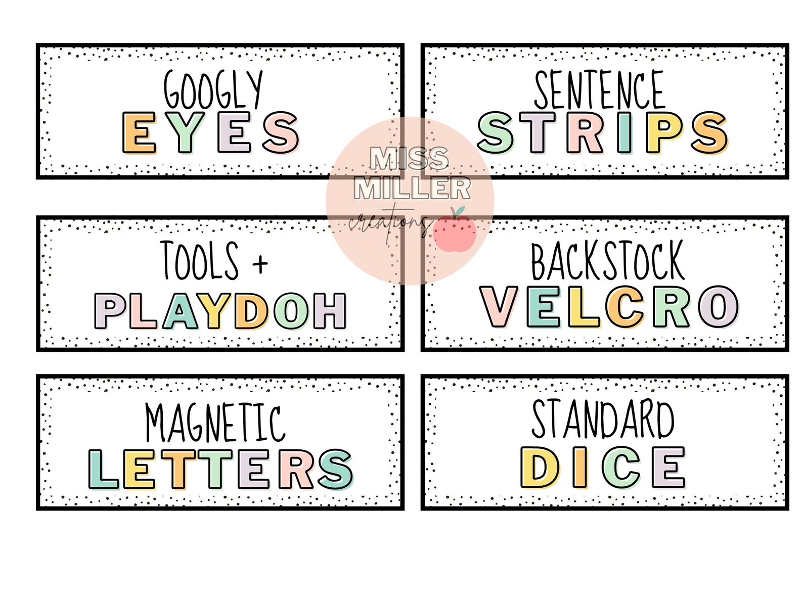 Pastel Boho Rainbow Classroom Supply Labels - Etsy