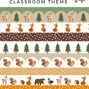 Woodland Bulletin Board Borders - Etsy