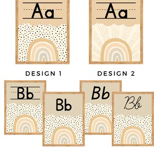 Neutral Boho Rainbow Classroom Alphabet - Etsy