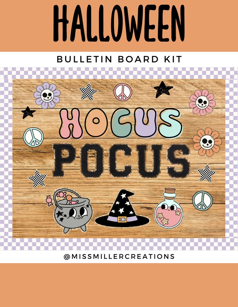GROOVY Halloween: Hocus Pocus Bulletin Board Kit - Etsy
