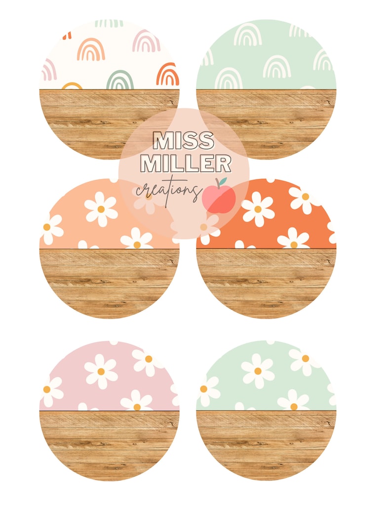 Groovy Boho Labels editable | Etsy