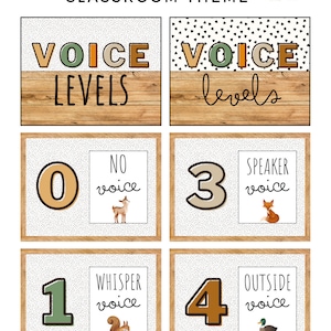 Woodland Voice Level Classroom Posters - Etsy