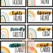 Modern Boho Rainbow Classroom Jobs Display editable - Etsy