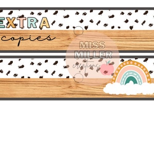 Modern Boho Rainbow 10-drawer Cart Labels [editable] - Etsy