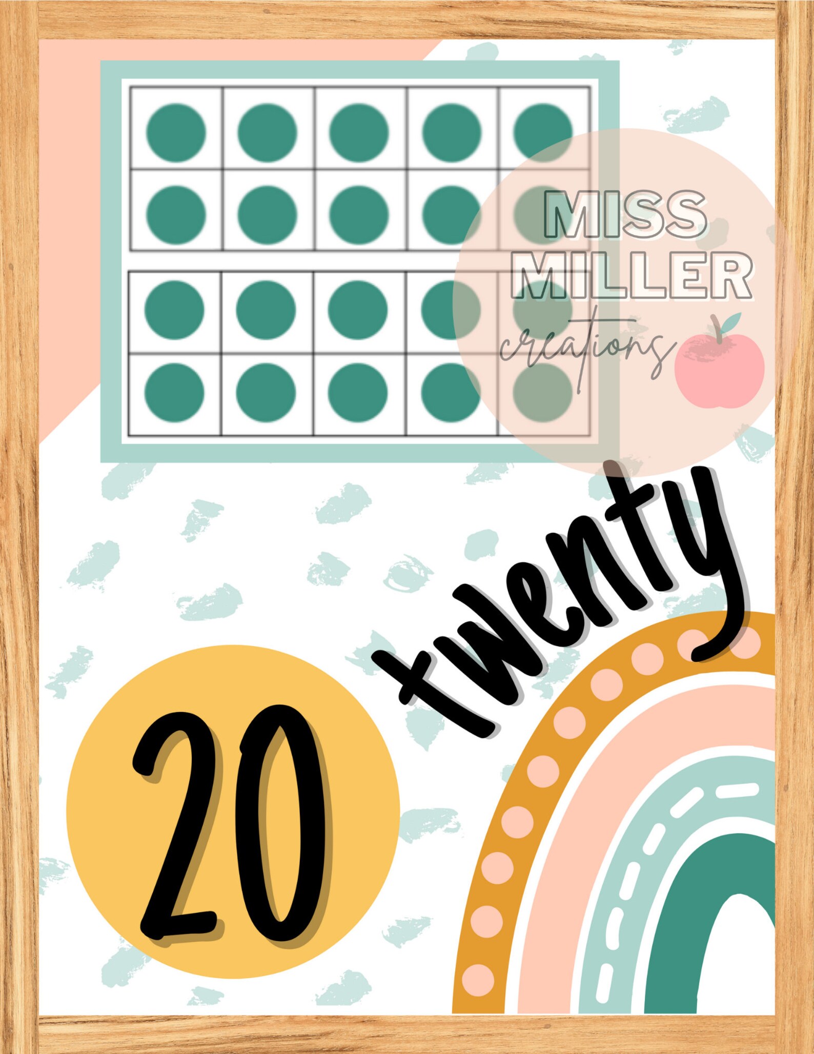 Modern Boho Rainbow Classroom Number Posters | Etsy