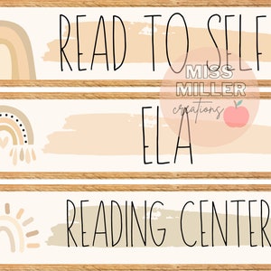 Neutral Boho Rainbow Classroom Schedule [editable] - Etsy