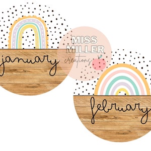 Pastel Boho Rainbow Class Birthday Display - Etsy