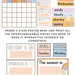 Daisy Dreams Classroom Calendar - Etsy