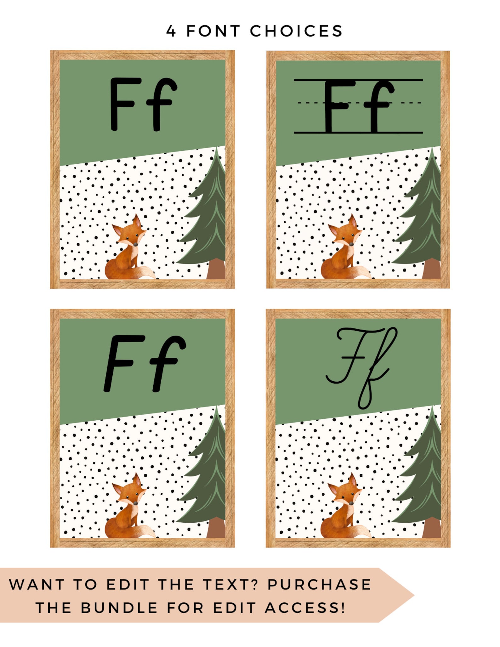 Woodland Classroom Alphabet Posters - Etsy