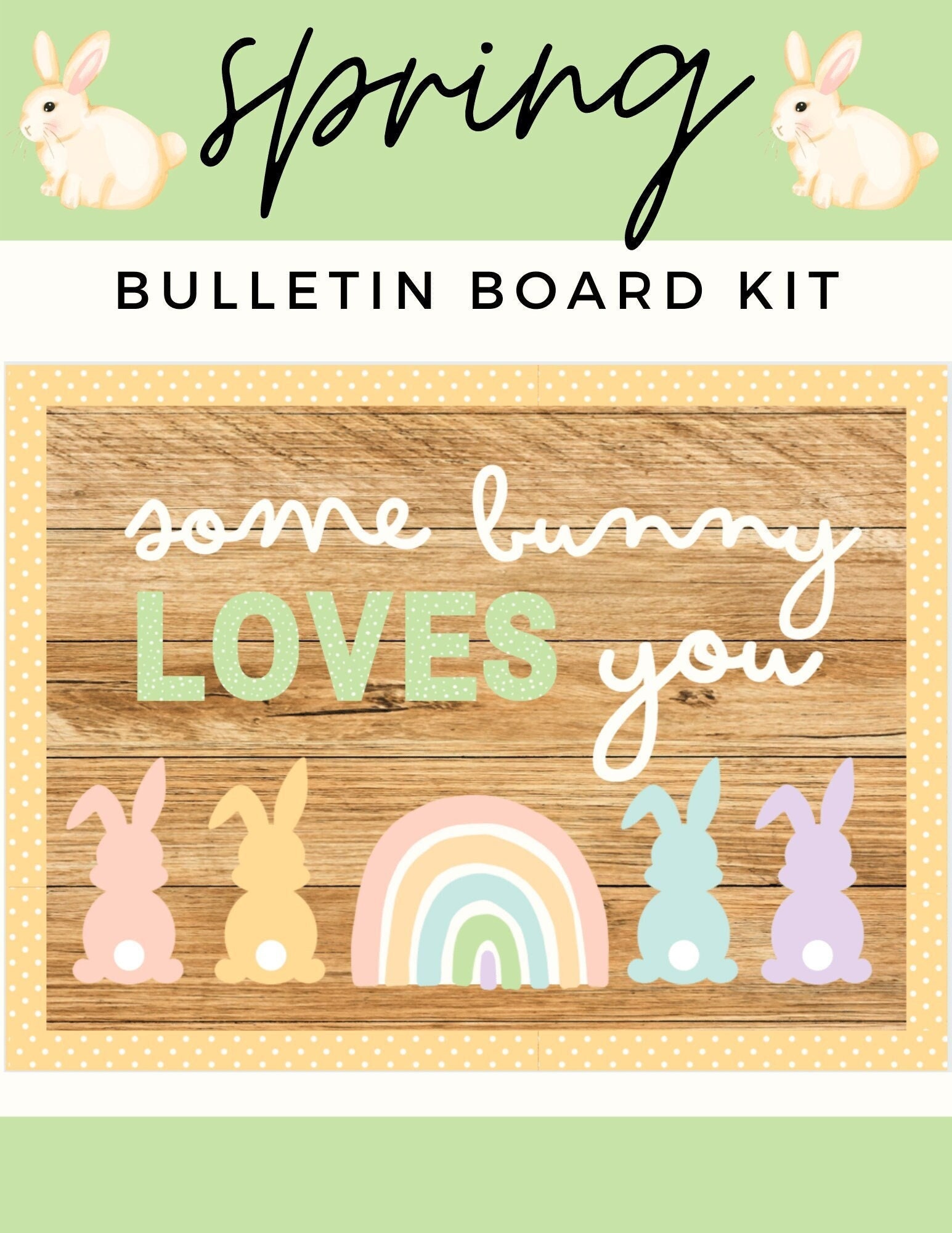 Some Bunny Loves You Spring Bulletin Board Kit - Etsy