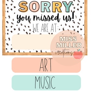 Modern Boho Rainbow Where Are We Classroom Door Sign [editable] - Etsy