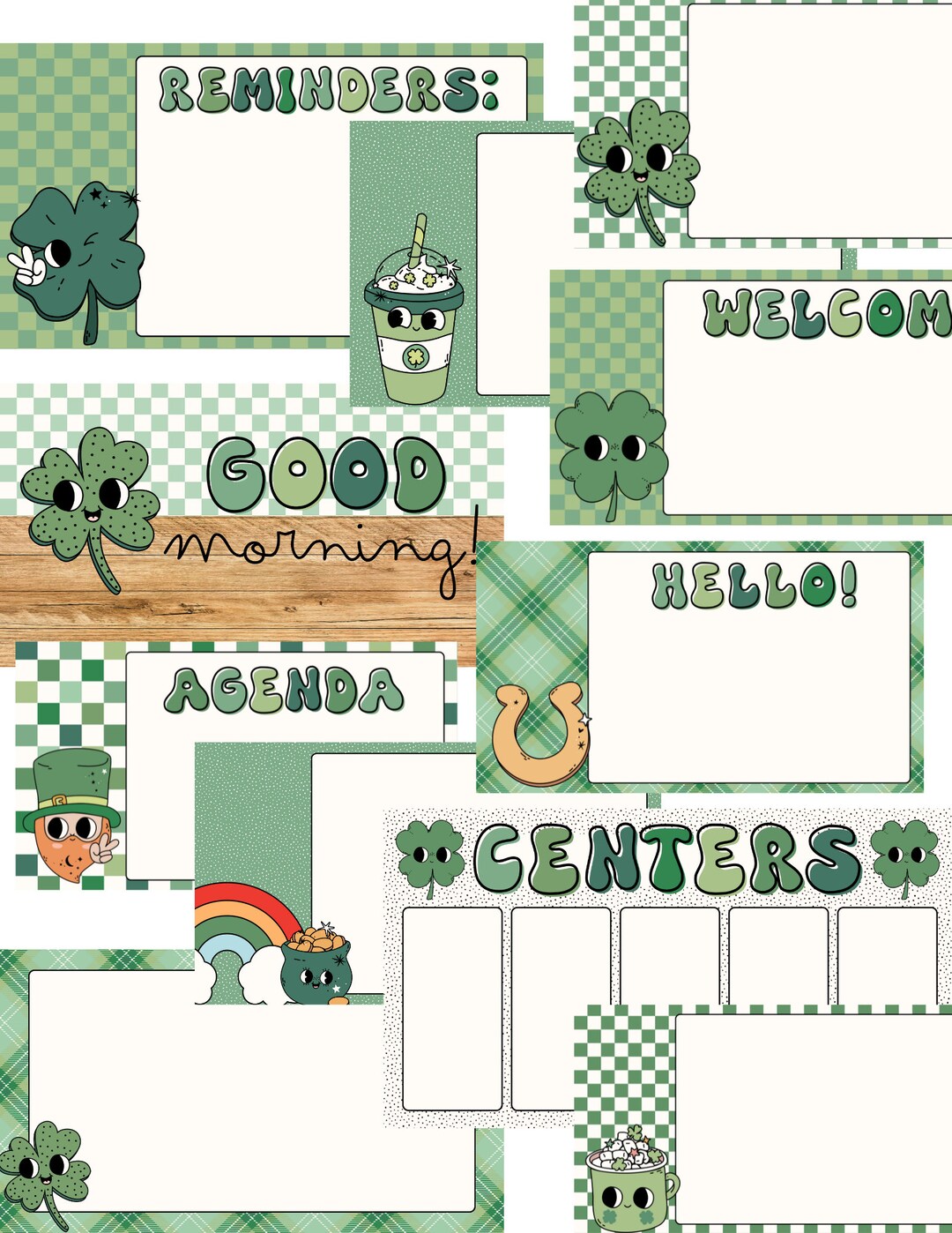 Groovy St. Patrick's Day Google Slides Templates - Etsy