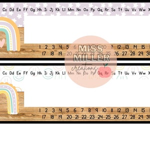 Pastel Boho Rainbow Desk Plates [editable] - Etsy