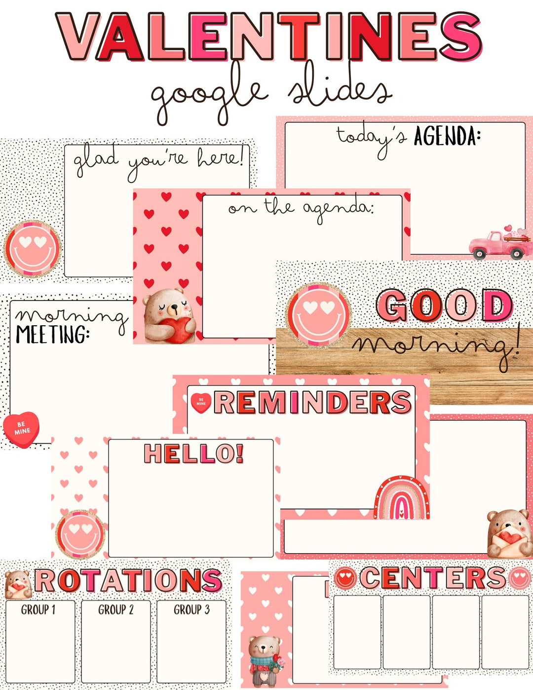 Valentine's Day Google Slides Templates - Etsy