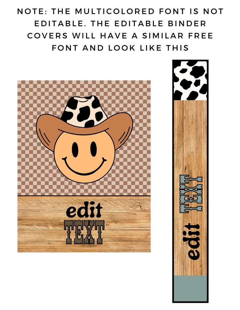 Wild Wild West Binder Covers [editable] - Etsy