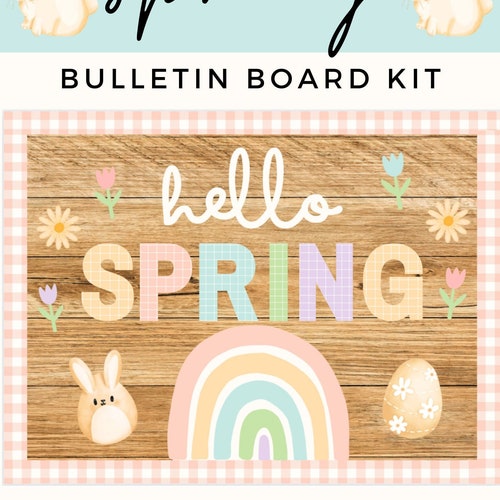 Hello Spring Bulletin Board Kit - Etsy