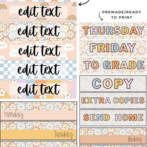 Daisy Dreams 10-drawer Cart Labels [editable] - Etsy