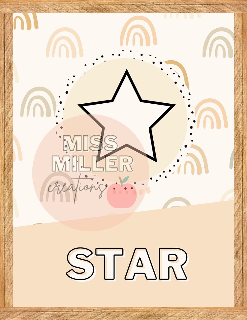 Neutral Boho Rainbow Shape Posters - Etsy