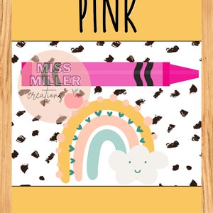 Modern Boho Rainbow Classroom Color Posters - Etsy