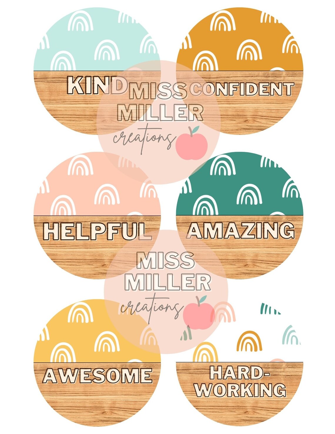 Modern Boho Rainbow Affirmation Station - Etsy