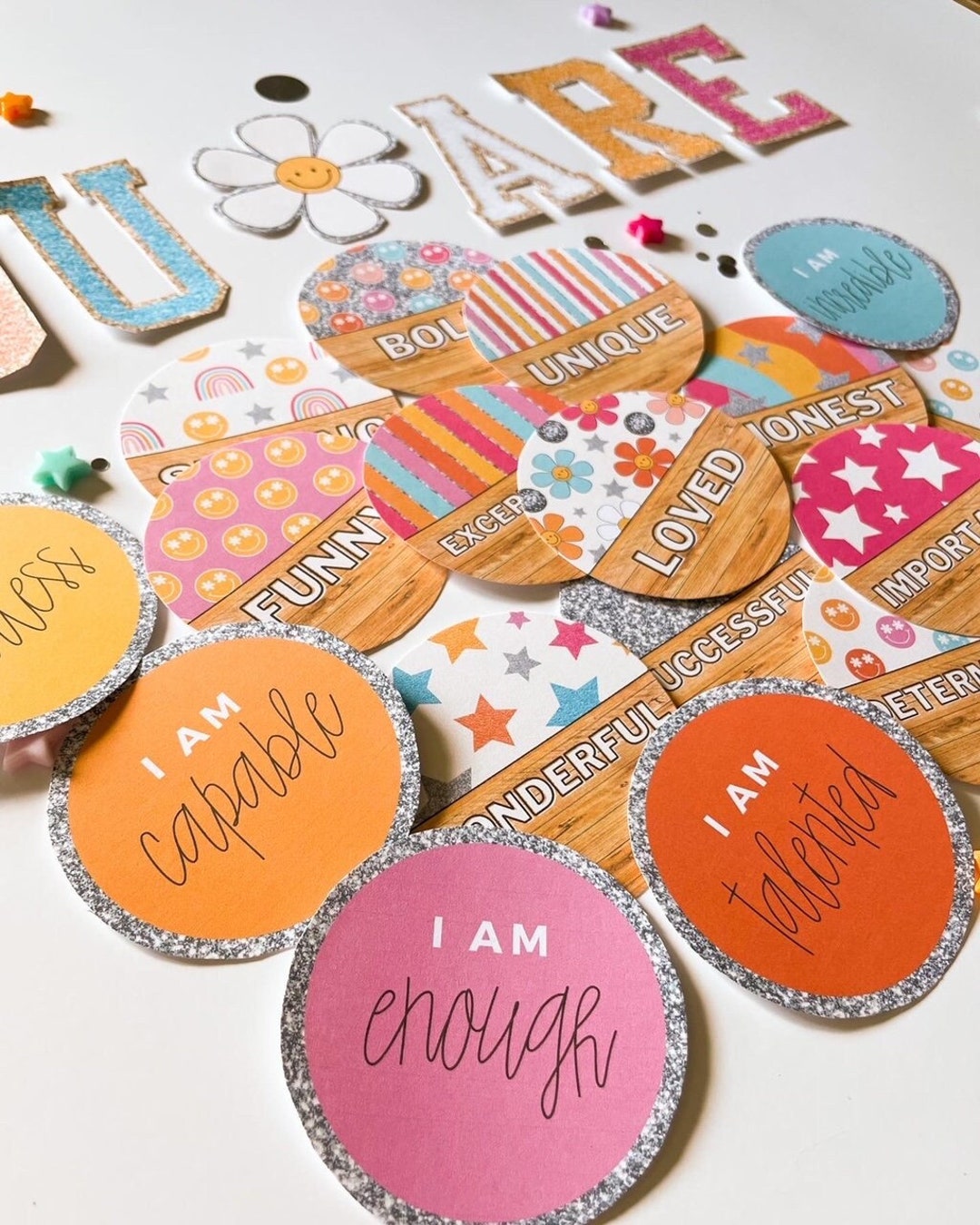 Groovy Glitter Affirmation Station - Etsy