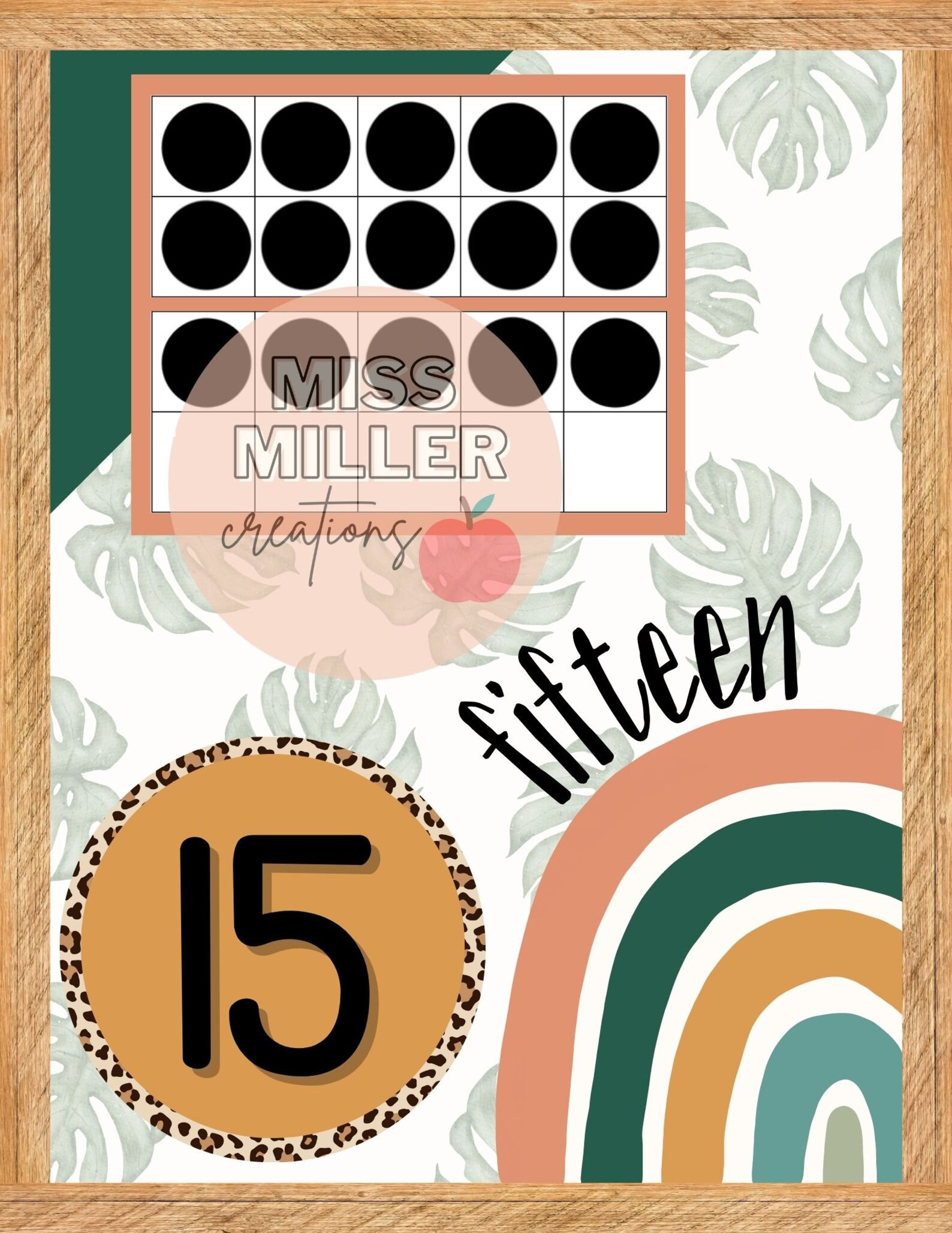 Boho Tropics Classroom Number Posters - Etsy