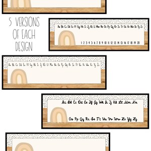 Neutral Boho Rainbow Desk Plates [editable] - Etsy