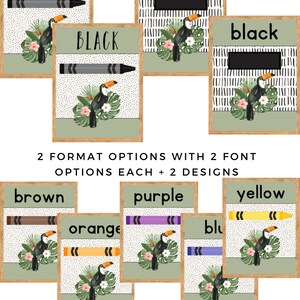 Boho Tropics Classroom Color Posters - Etsy