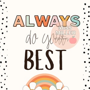 Groovy Boho Class Rules Posters - Etsy