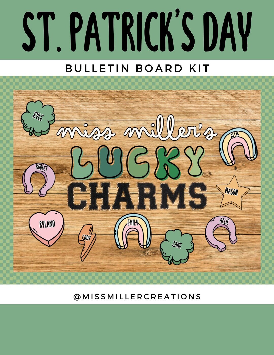 Groovy St. Patrick's Day: Lucky Charms Bulletin Board Kit - Etsy