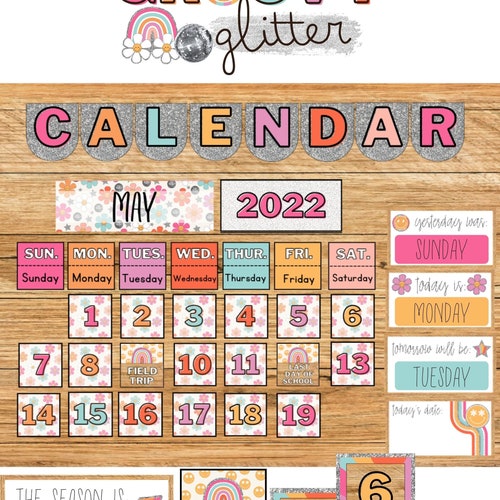 Groovy Glitter Classroom Alphabet - Etsy