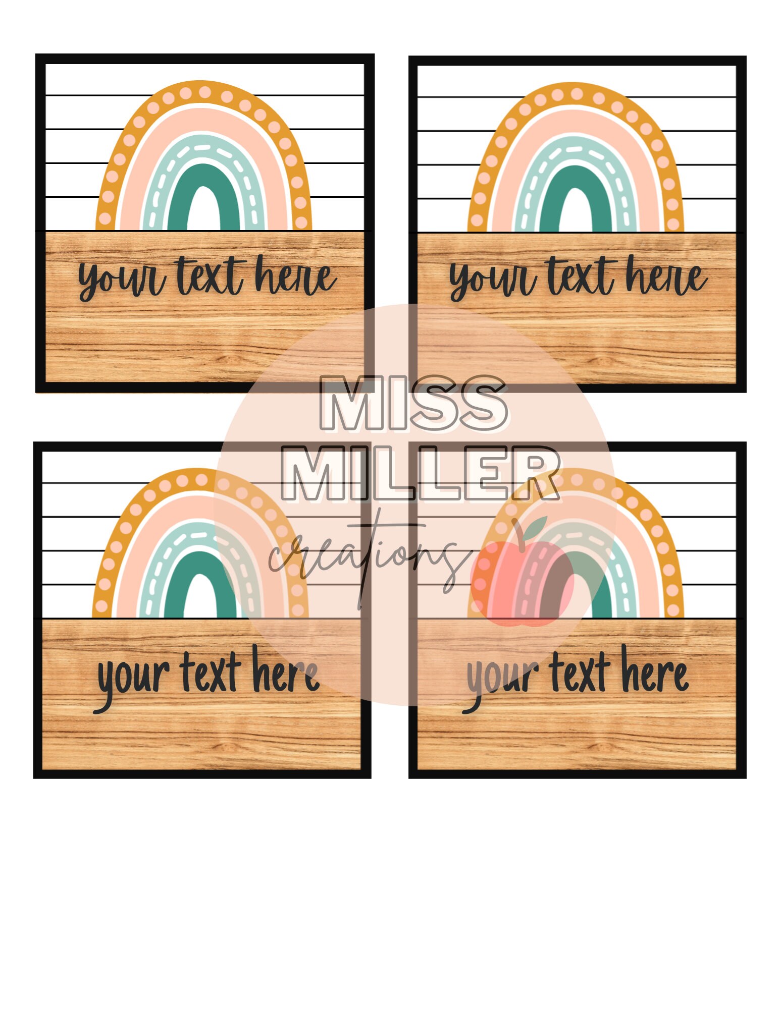 Modern Boho Rainbow Classroom Labels editable | Etsy
