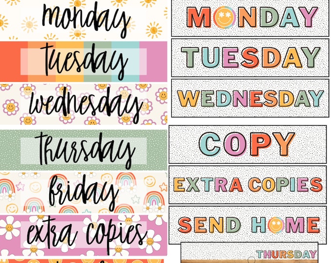 EARTHY RAINBOW 10 Drawer Cart Labels | Editable | Desert Neutral ...