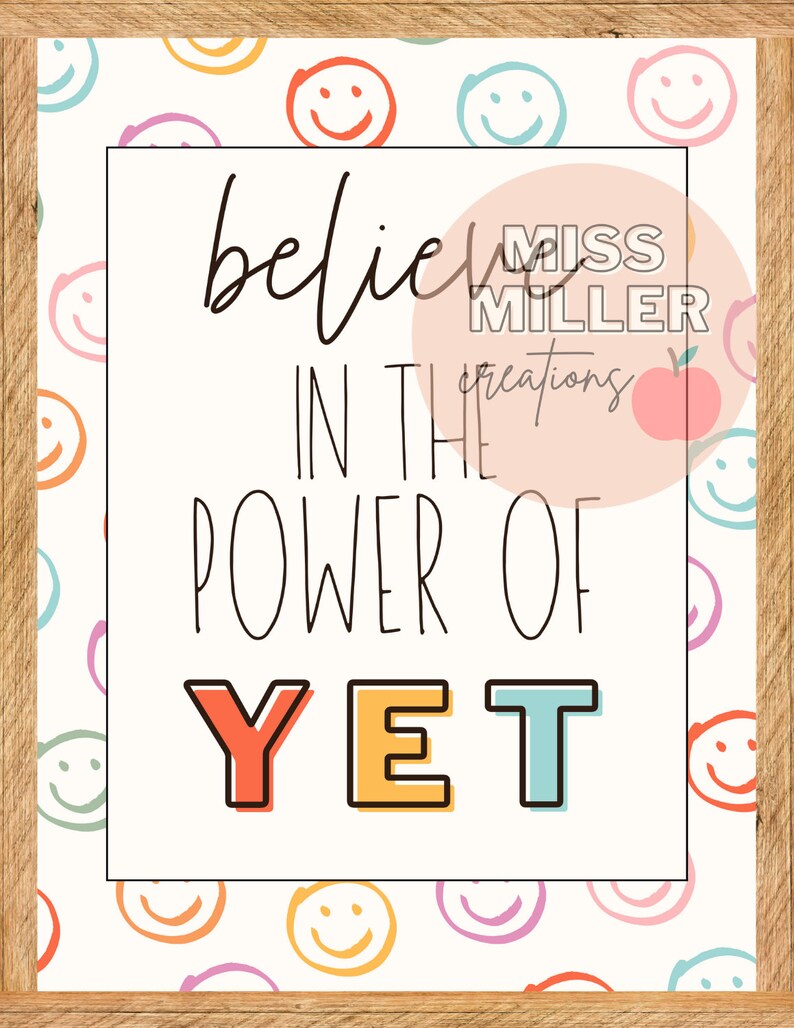Retro Rainbow Classroom Quote Posters - Etsy