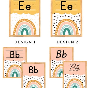 Modern Boho Rainbow Classroom Alphabet - Etsy