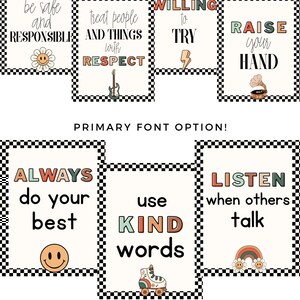 Groovy Vintage Class Rules Posters - Etsy