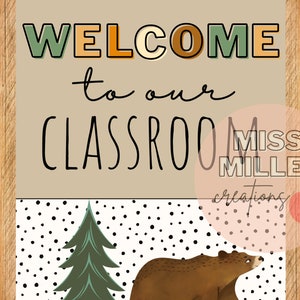 Woodland Classroom Decor [editable] - Etsy