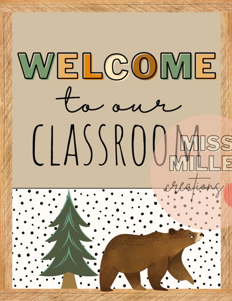 Woodland Classroom Decor editable - Etsy