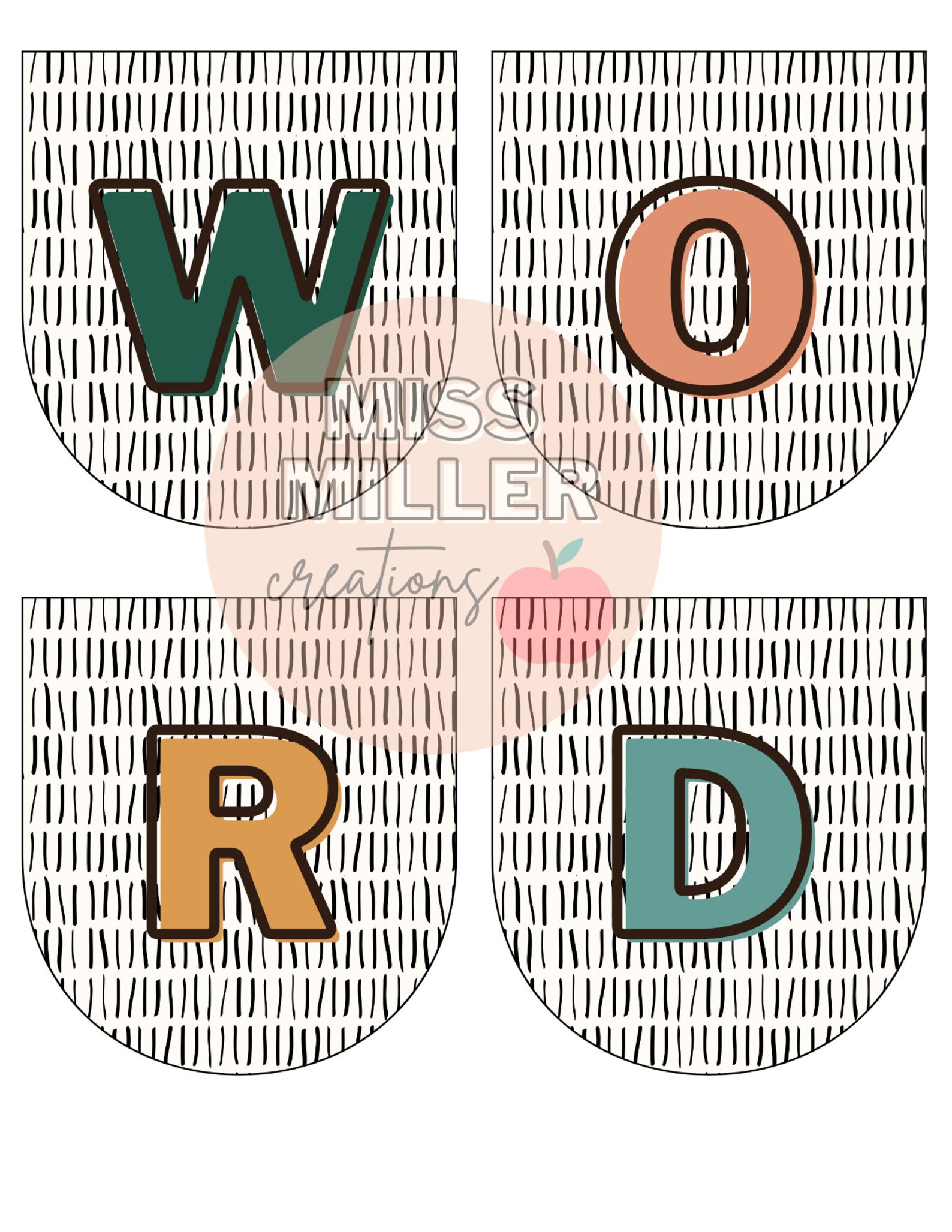 Boho Tropics Word Wall editable - Etsy