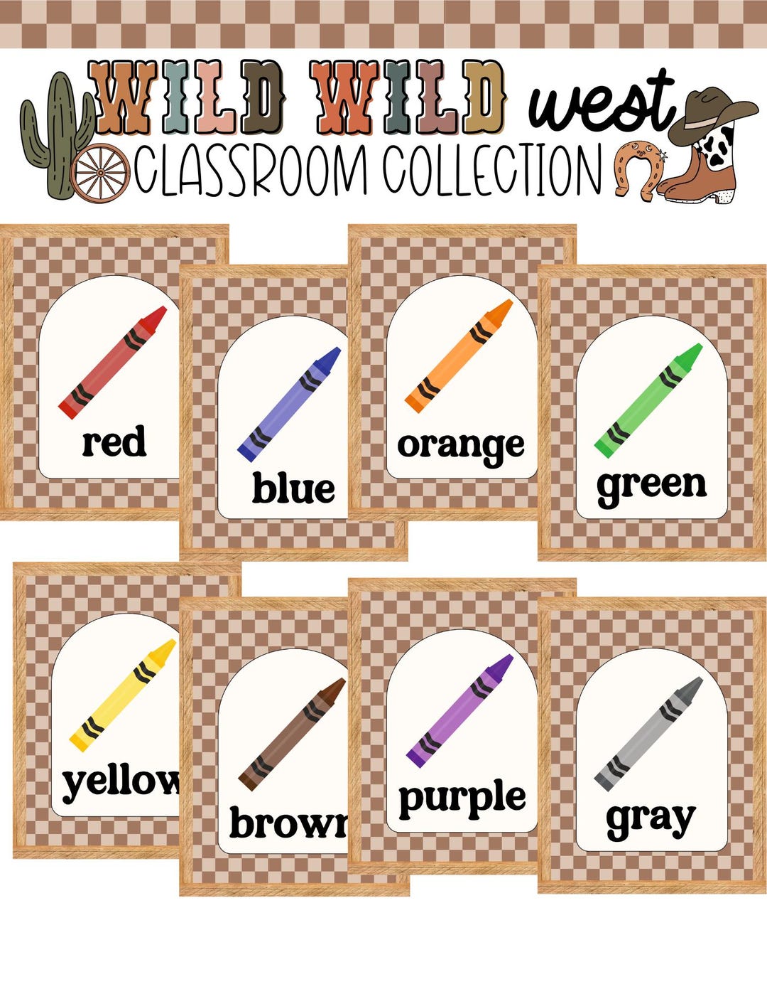 Wild Wild West Classroom Color Posters [EDITABLE] - Etsy