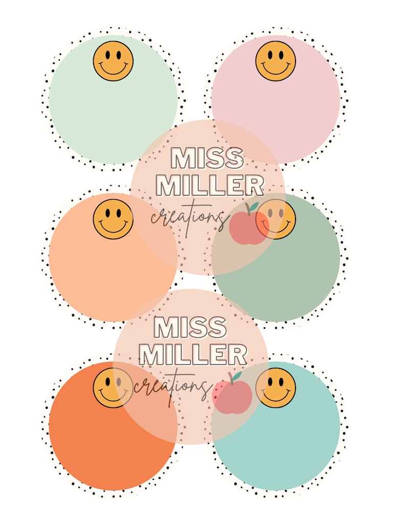 Groovy Boho Labels [editable] - Etsy