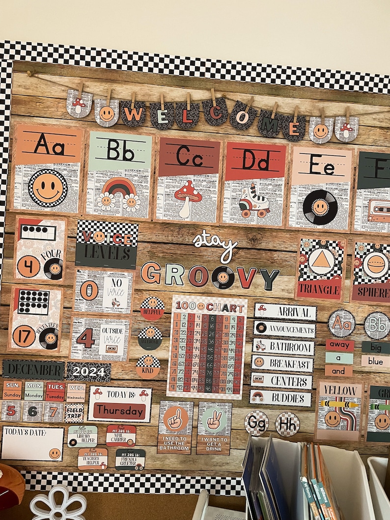 Groovy Vintage Complete Classroom Collection [editable] [digital ...