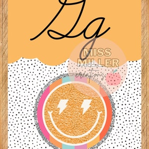 Groovy Glitter Classroom Alphabet Posters - Etsy